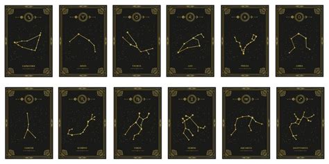 Premium Vector Celestial Mystical Zodiacal Horoscope Constellations