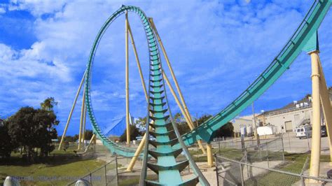 Kraken Floorless Roller Coaster On Ride Front Seat Hd Pov Seaworld