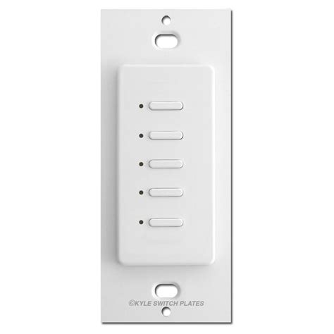 Touch Plate Ultra Modern 1 Button Low Voltage Switch White