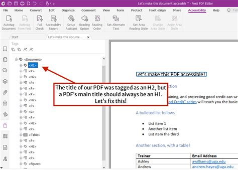 PDF Accessibility Part 3 Remediation In Foxit PDF Editor Pro CAES Office Of Information