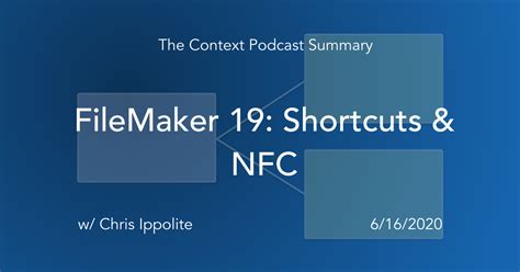 FileMaker 19 Shortcuts NFC Proof Geist