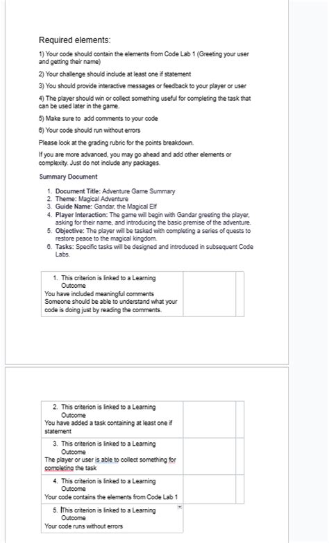 Solved Required Elements Your Code Should Contain The Chegg