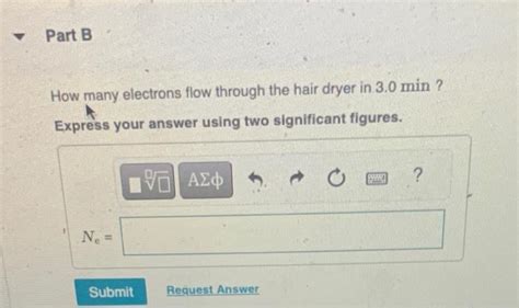 Solved The Current In An Electric Hair Dryer Is A How Chegg