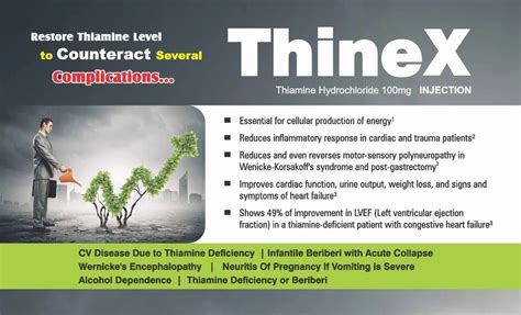 Thinex Thiamine Hydrochloride Injection At ₹ 3000 Box Vitamin B1 Injection In Panchkula Id