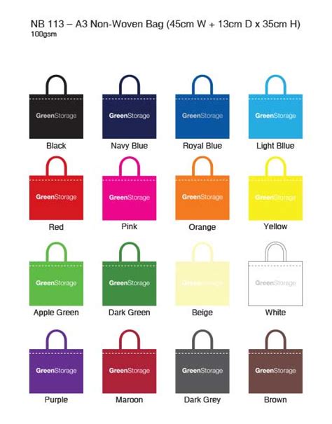 Nb 113 A3 Non Woven Bag Ecobags Malaysia Non Woven Bags Supplier