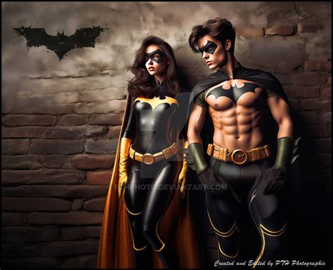 Batgirl And Robin Pose 1051 Two Versions By Pthphoto On Deviantart
