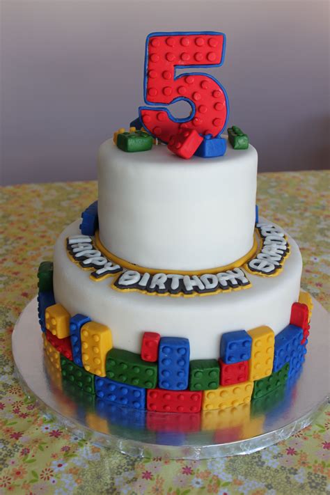 Lego Cake 5th Birthday Cake Lego Birthday Party Birthday Ideas