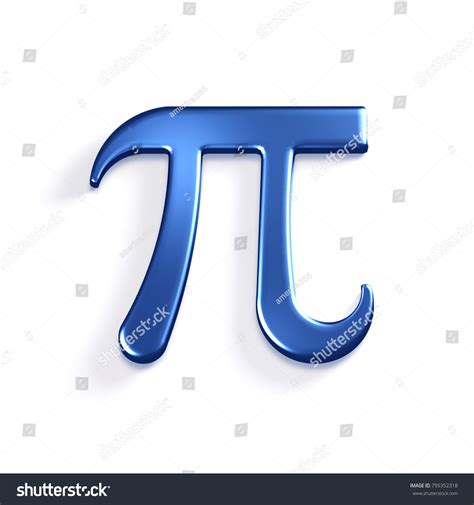 Pi Number Mathematical Symbol 3d Render Stock Illustration 795352318