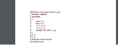Solved 2 Bitwise Operators I Left Shifting An Unsigned Chegg