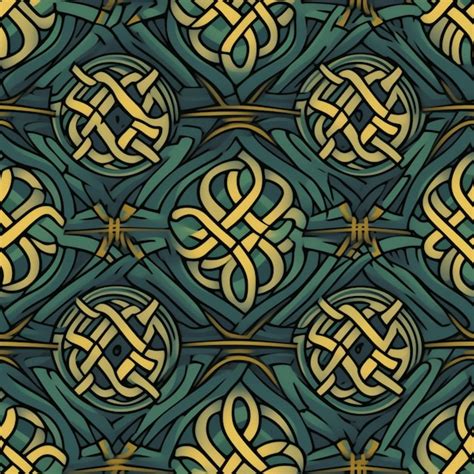 Premium Photo A Close Up Of A Pattern Of A Celtic Knot Generative Ai