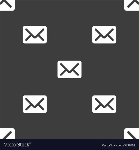 Mail Envelope Letter Icon Sign Seamless Pattern Vector Image