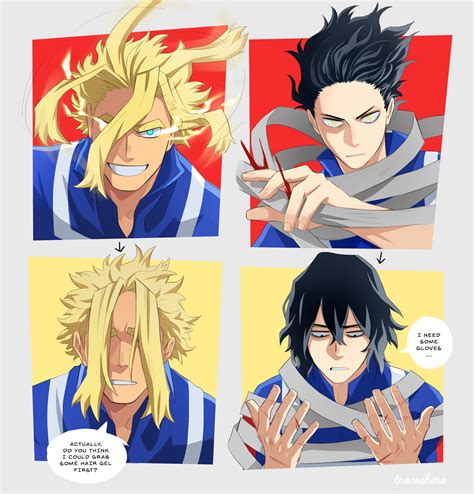 Eraser Head And Yagi Toshinori Boku No Hero Academia Drawn By Trevo