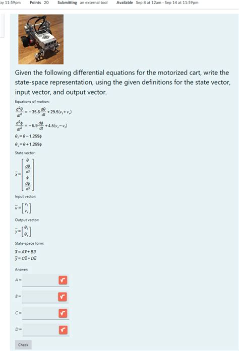 solved given the following differential equations for the