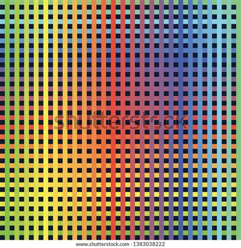Bright Unique Rainbow Grid Pattern Seamless Stock Vector Royalty Free