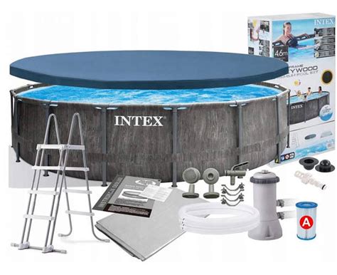 Intex 26742, Бассейн каркасный 457 x 122 см GreyWood Prism Frame Pool ...