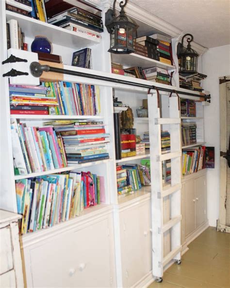 Easy Diy Rolling Library Ladder Using A Vintage Ladder 2x4 Plumbing