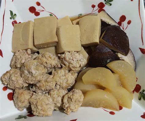 高野豆腐と鶏つくねの煮物 And レバーのキムチ炒め おうちびと