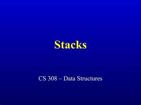 Stacks In Datastructure Pptx