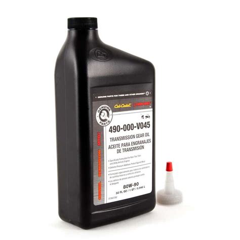 SAE 80W-90 Transmission Oil - 1 qt - 490-000-V045 | Cub Cadet US