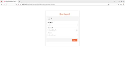 navigate through the openstack dashboard menu ubuntu