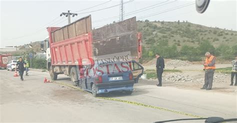 Kastamonu da feci kaza Kamyona arkadan çarptı 1 ölü 2 yaralı