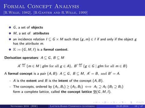 A Lattice Based Consensus Clustering Ppt