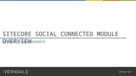 Pptx Sitecore Social Connected Module Overview Dokumentips
