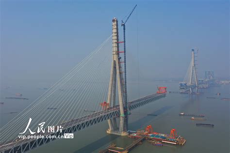 江苏常州：常泰长江大桥施工忙 图片频道 人民网