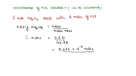 SOLVED A Solution Of Hydrochloric Acid Can Be Standardized By Reacting