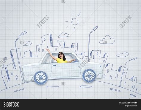 Young Woman Riding Car Image And Photo Free Trial Bigstock