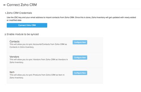Zoho Inventory Crm Integrations