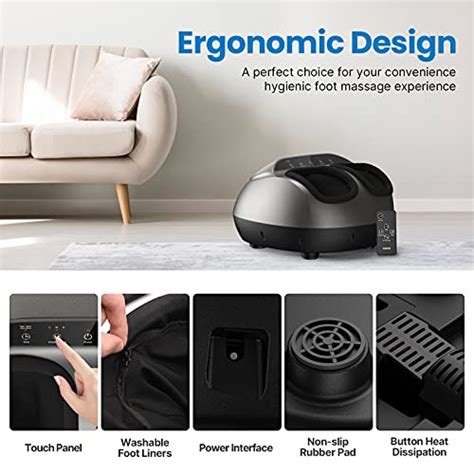 Renpho Foot Massager Machine With Heat Shiatsu Deep Kneading Multi