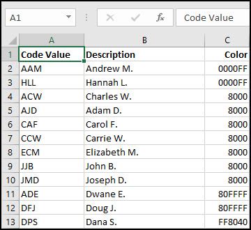 P6 Professional Activity Code Color Field Ten Six