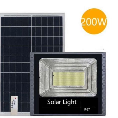 Promo Lampu Sorot Led 200 Watt 200W Solar Panel Tenaga Surya Tembak