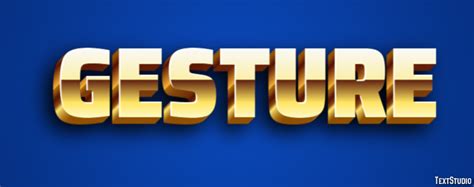 Gesture Text Effect And Logo Design Word