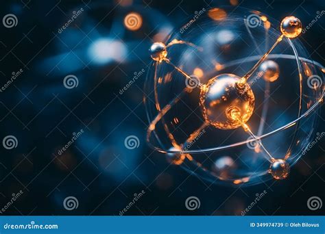 Electrons Orbiting Around Nucleus In Dynamic Atomic Structure Stock Illustration Illustration
