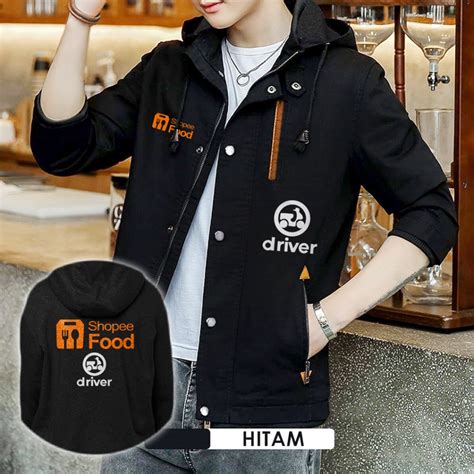 Jual Jaket Shopee Food Model Semi Parka Bahan Drill Keren Jaket