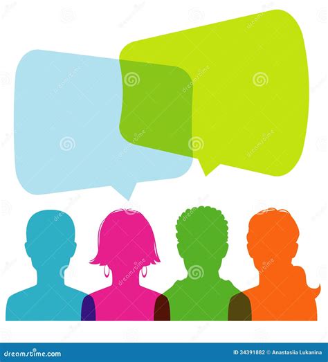 dialog people stock vector illustration of design idea 34391882