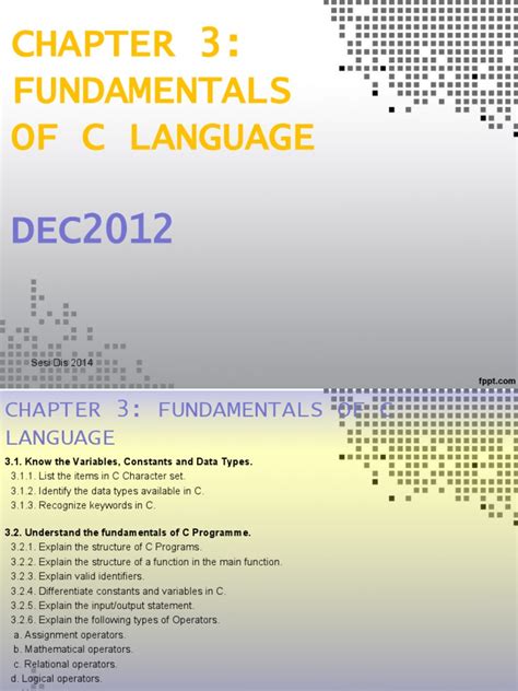 chapter 3 fundamentals of c language pdf c programming language