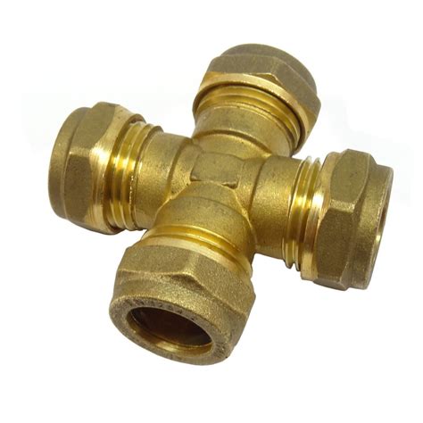 15mm Compression 4 Way Cross Tee Fitting