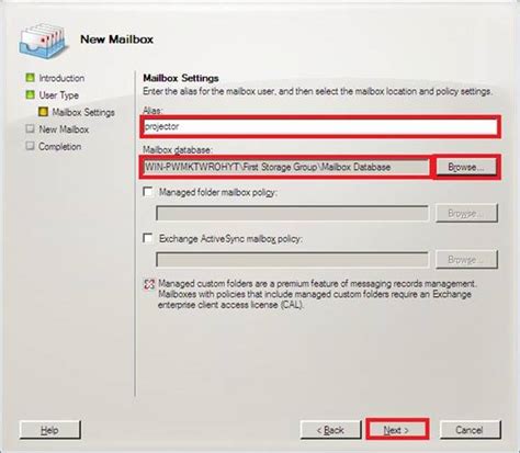 Part 1 Of Managing New Mailboxes Under ES 2007 Room Equipment Techyv Com