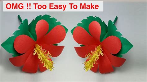 How To Make A Hibiscus Flower Out Of Construction Paper Best Flower Site