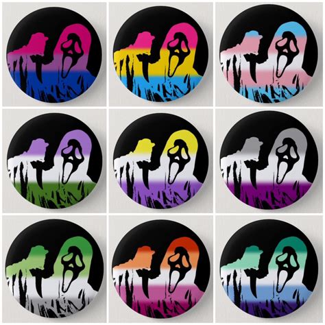 Prideful Things Black Ghostface Pride Pins