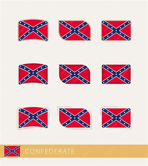 Premium Vector Vector Flags Of Confederate Collection Of Confederate