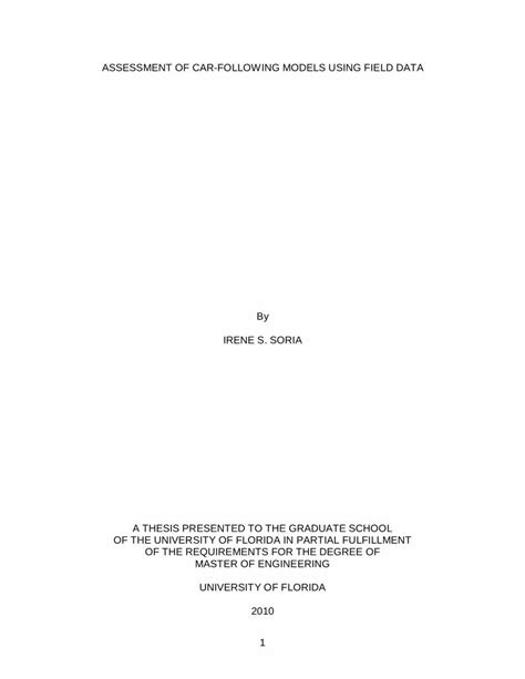 Pdf Assessment Of Car Following Models Using Field Data Dokumentips