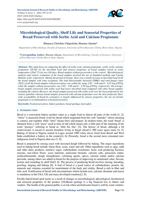 Pdf Microbiological Quality Shelf Life And Sensorial Properties Of