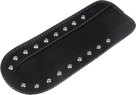 Amazon Black PU Leather Flame Rear Fender Bib For Solo Seat For