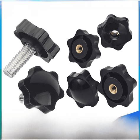 Plum Handle Screw Nut Rubber Coated Through Hole British Rubber Head
