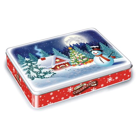 150g Christmas Scene Tin Assorted Shapes Shortbread Campbells Shortbread