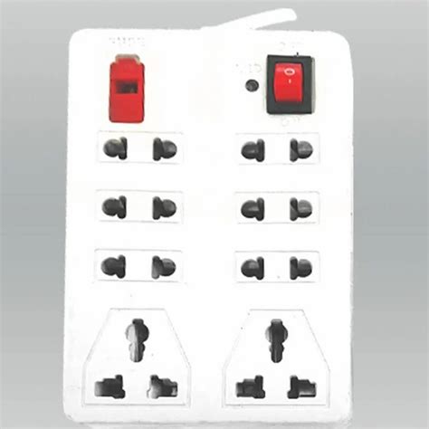 6a 2 6 1 Universal Power Strip Pvc With Switch 2 Core Round At Rs 162